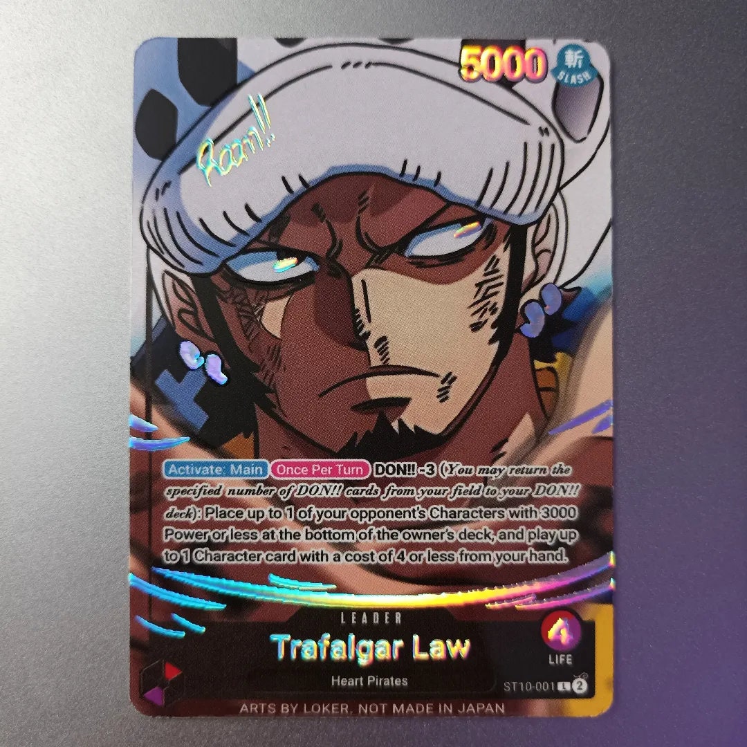 RP Law One Piece TCG Custom Alt Art Leader foil & emboss - Etsy