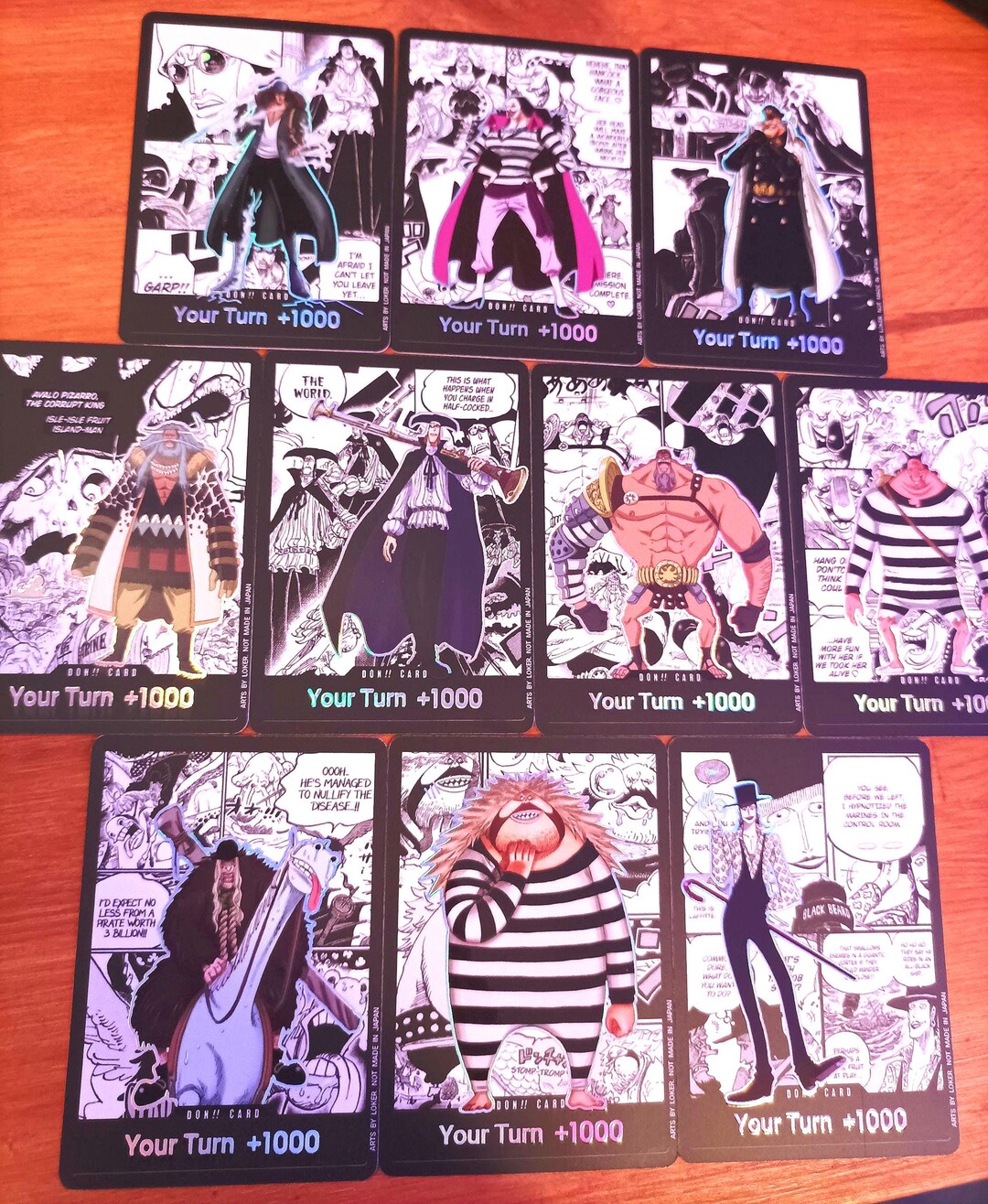 10x DON!! ~ Blackbeard Pirates - One Piece TCG Custom DON!! Cards *foil ...