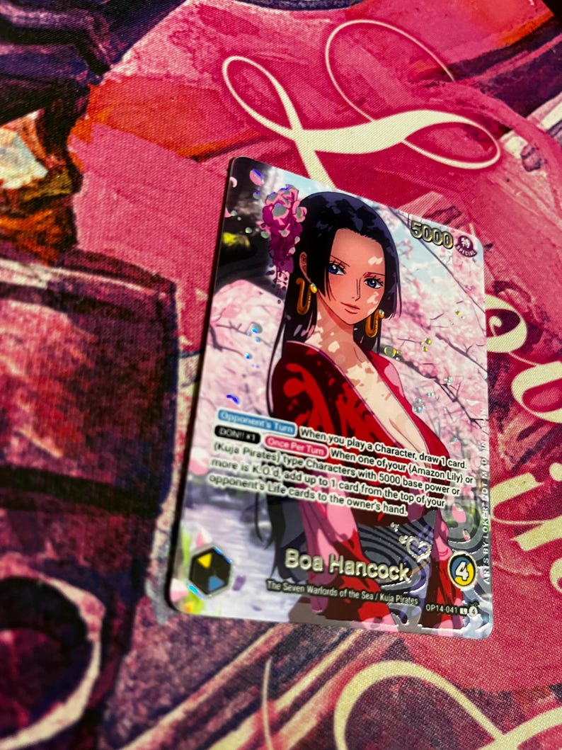OP14 Boa Hancock (sakura) - One Piece TCG Custom Alt Art Leader *foil ...