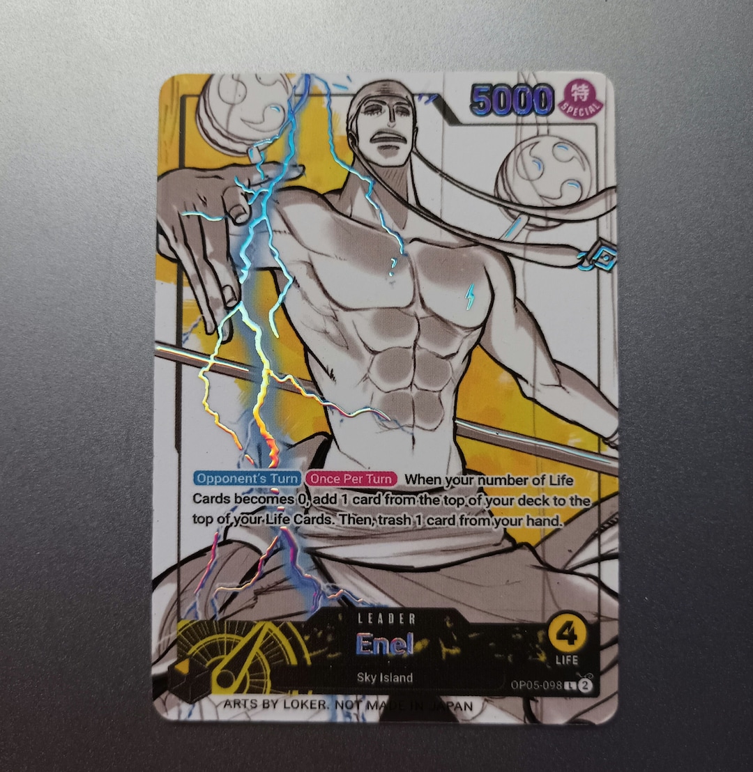 Enel 2 - One Piece TCG Custom Alt Art Leader *foil* & *emboss* - Etsy