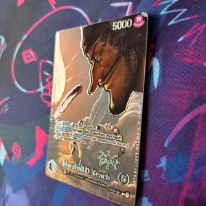 Blackbeard - One Piece TCG Custom Alt Art Leader *foil* & *emboss* - Etsy