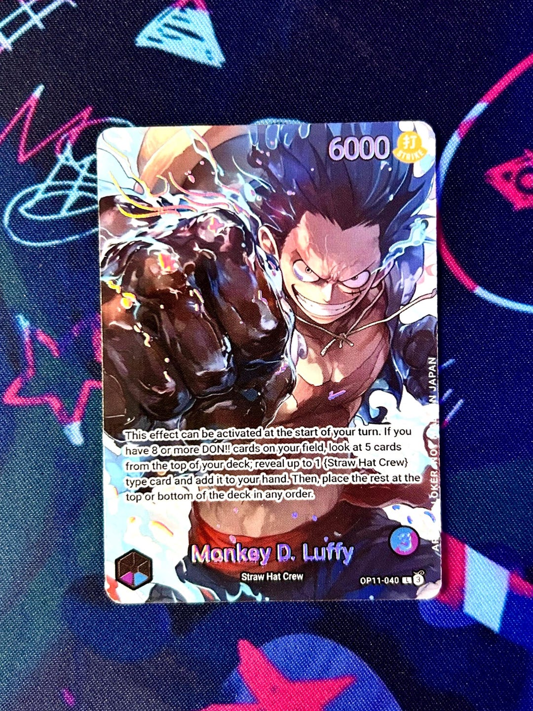 OP11 Luffy - One Piece TCG Custom Alt Art Leader *foil* & *emboss* - Etsy