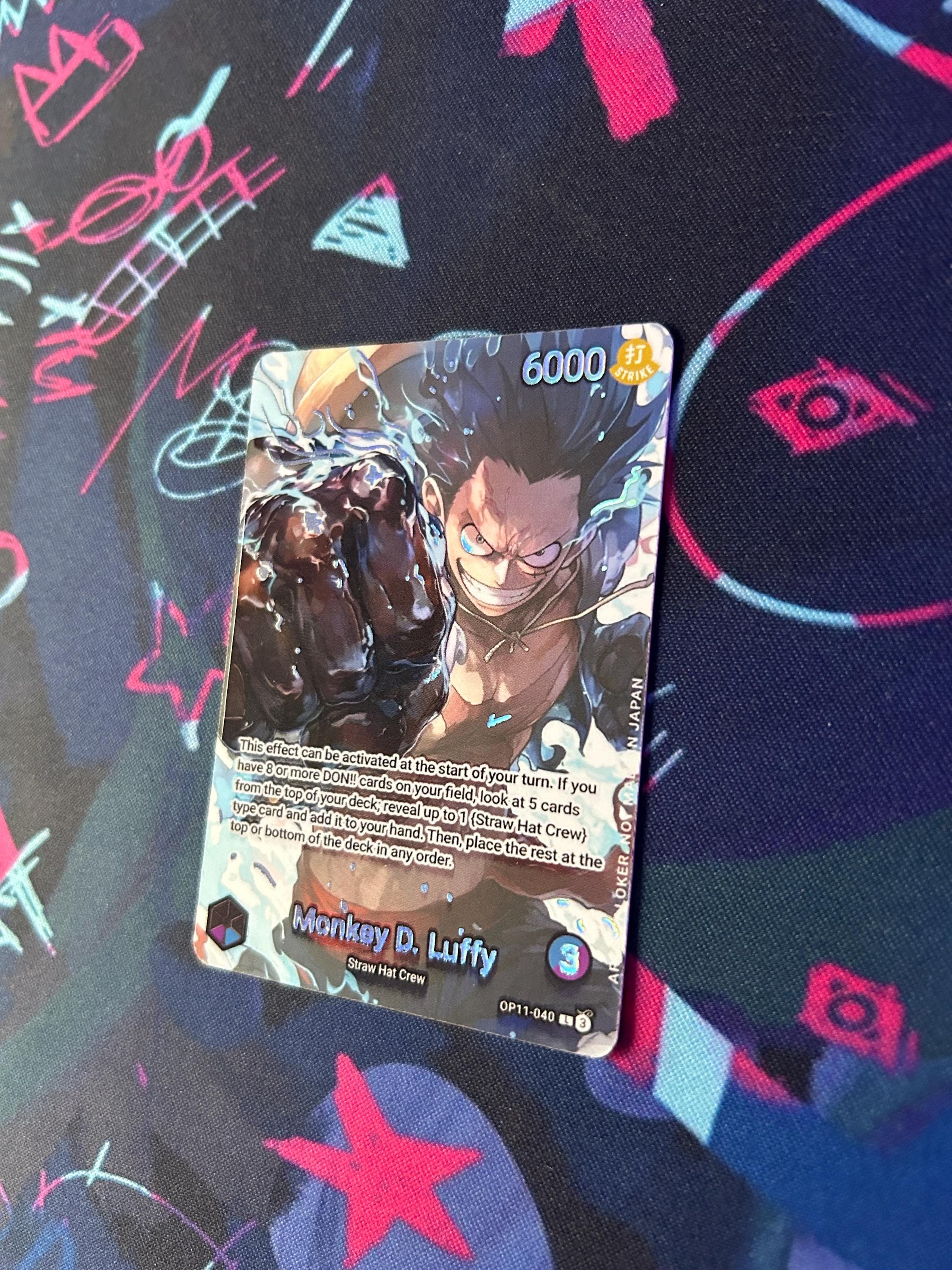OP11 Luffy - One Piece TCG Custom Alt Art Leader *foil* & *emboss* - Etsy