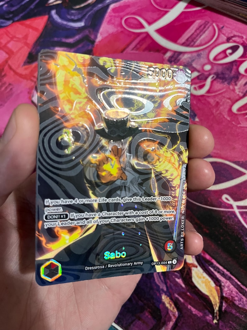 OP14 Sabo - One Piece TCG Custom Alt Art Leader *foil* & *emboss ...