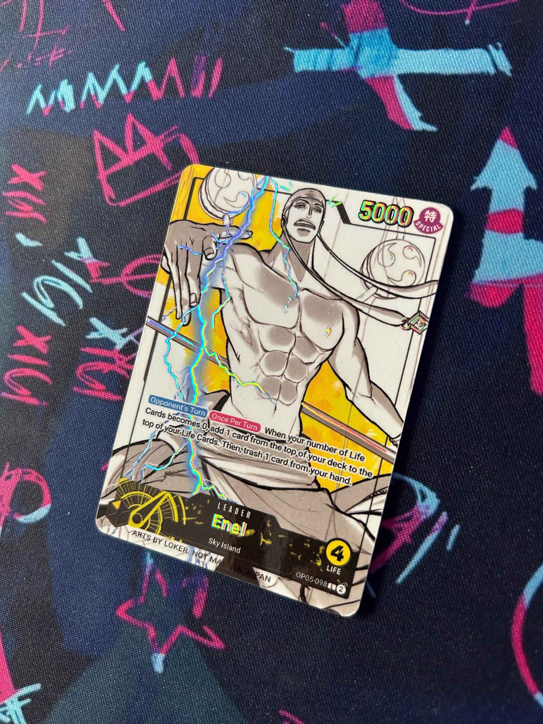 Enel 2 - One Piece TCG Custom Alt Art Leader *foil* & *emboss* - Etsy