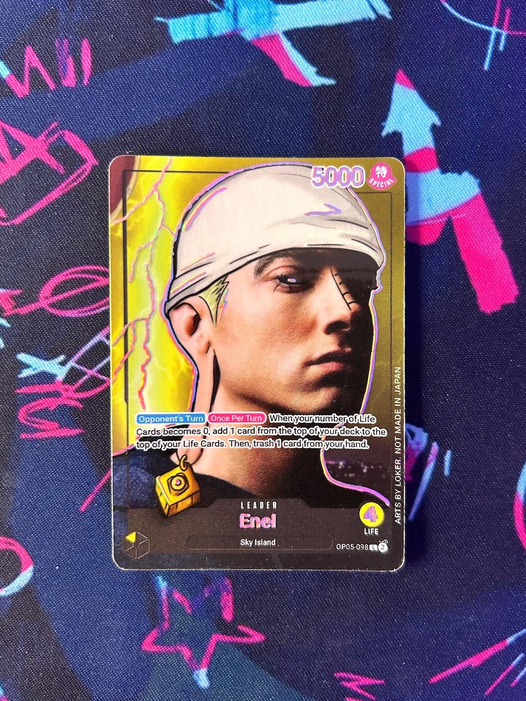 Enel "eminem" - One Piece TCG Custom Alt Art Leader *foil* & *emboss ...