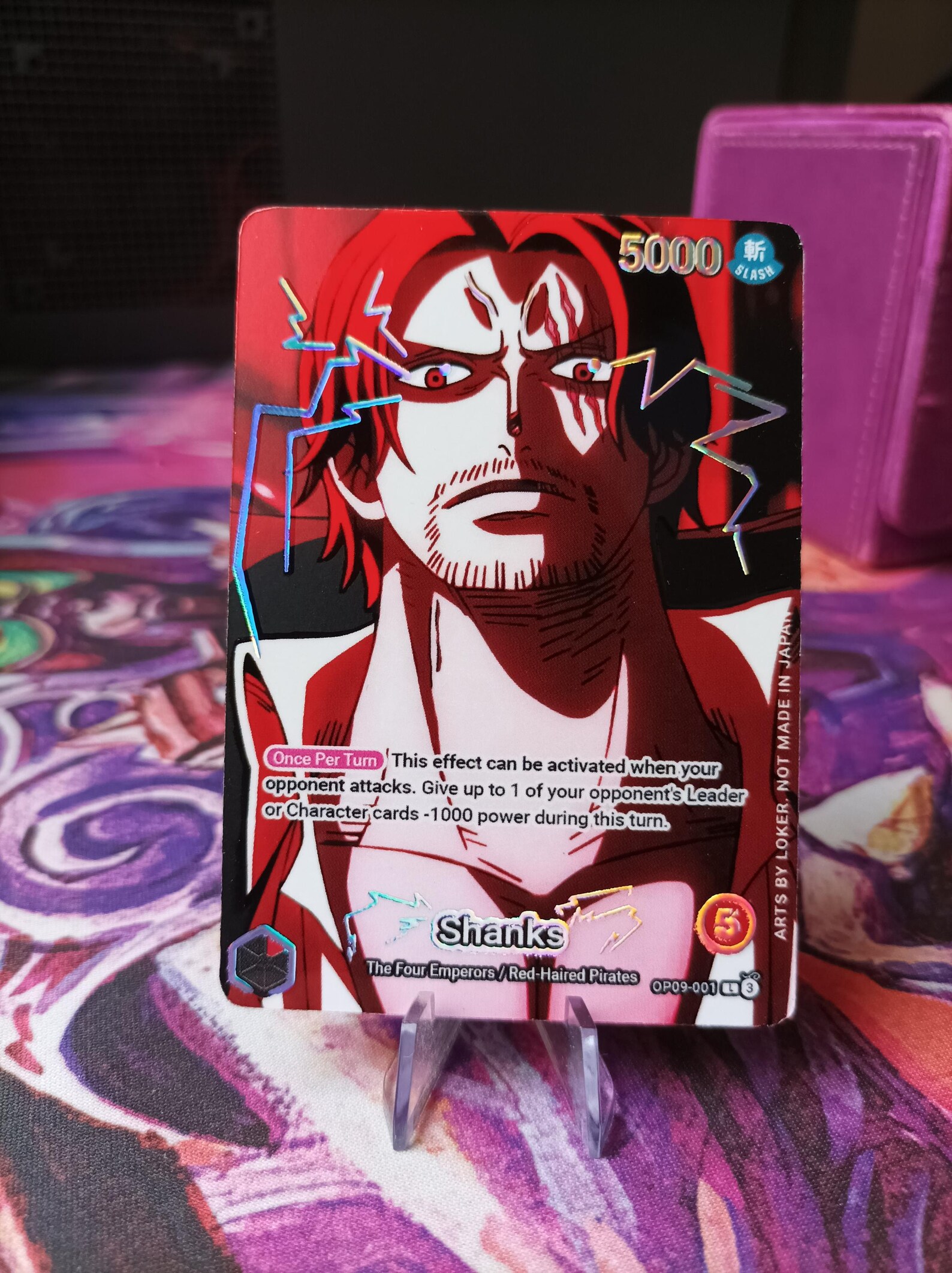 Shanks - One Piece TCG Custom Alt Art Leader *foil* & *emboss* - Etsy