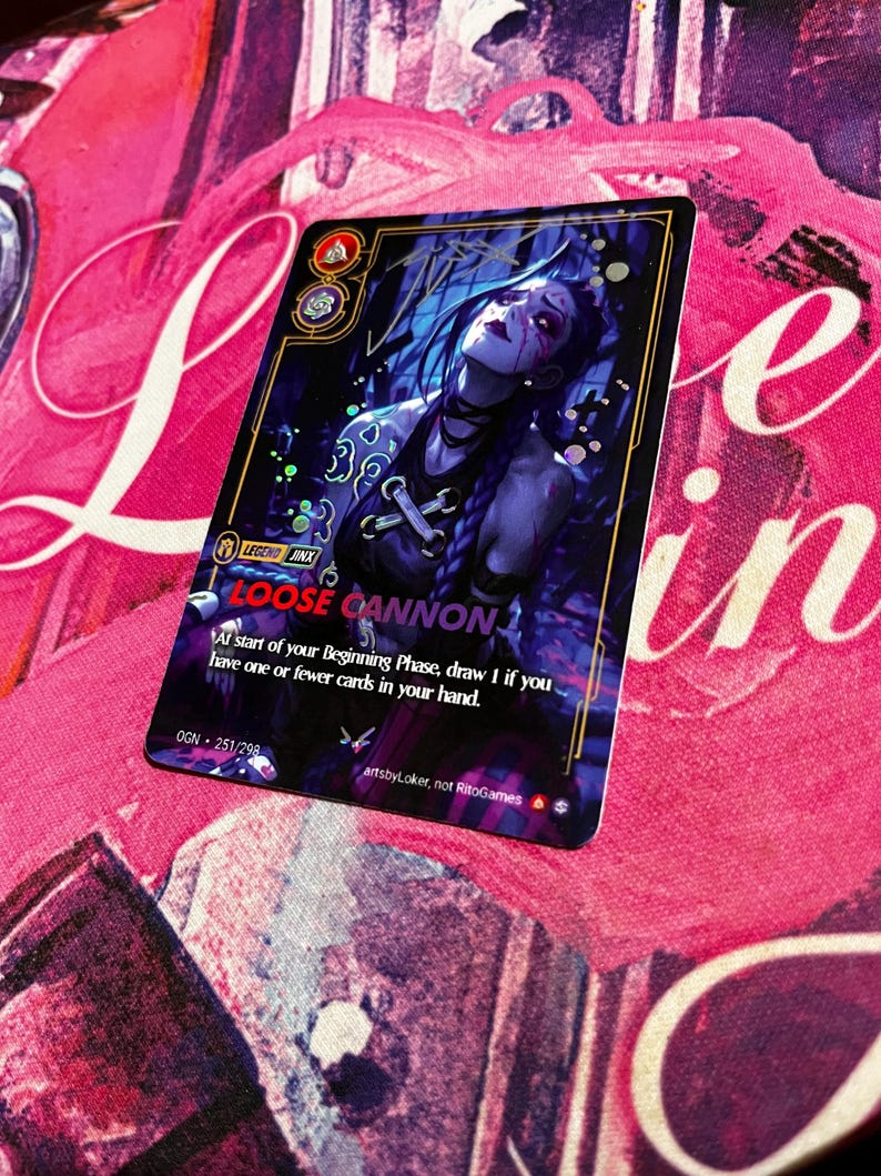Jinx II - Riftbound TCG Custom Alt Art Legend Card *foil* & *emboss* - Etsy