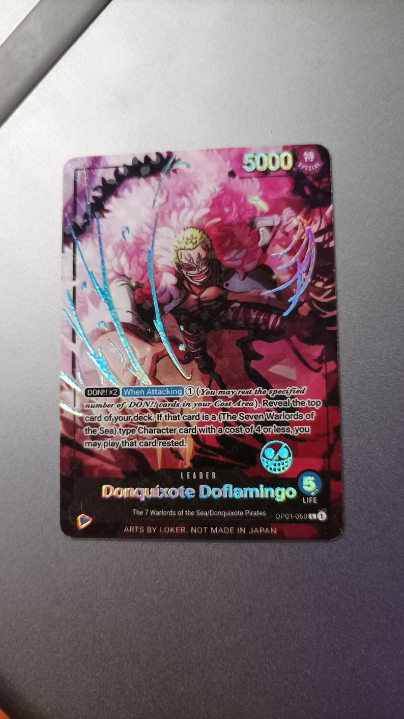 Donquixote Doflamingo 2 - One Piece TCG Custom Alt Art Leader *foil ...