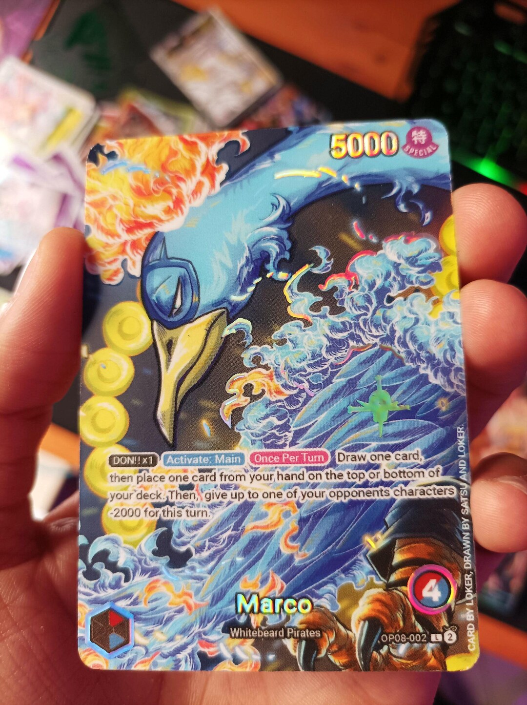 Marco - One Piece TCG Custom Alt Art Leader *foil* & *emboss* - Etsy