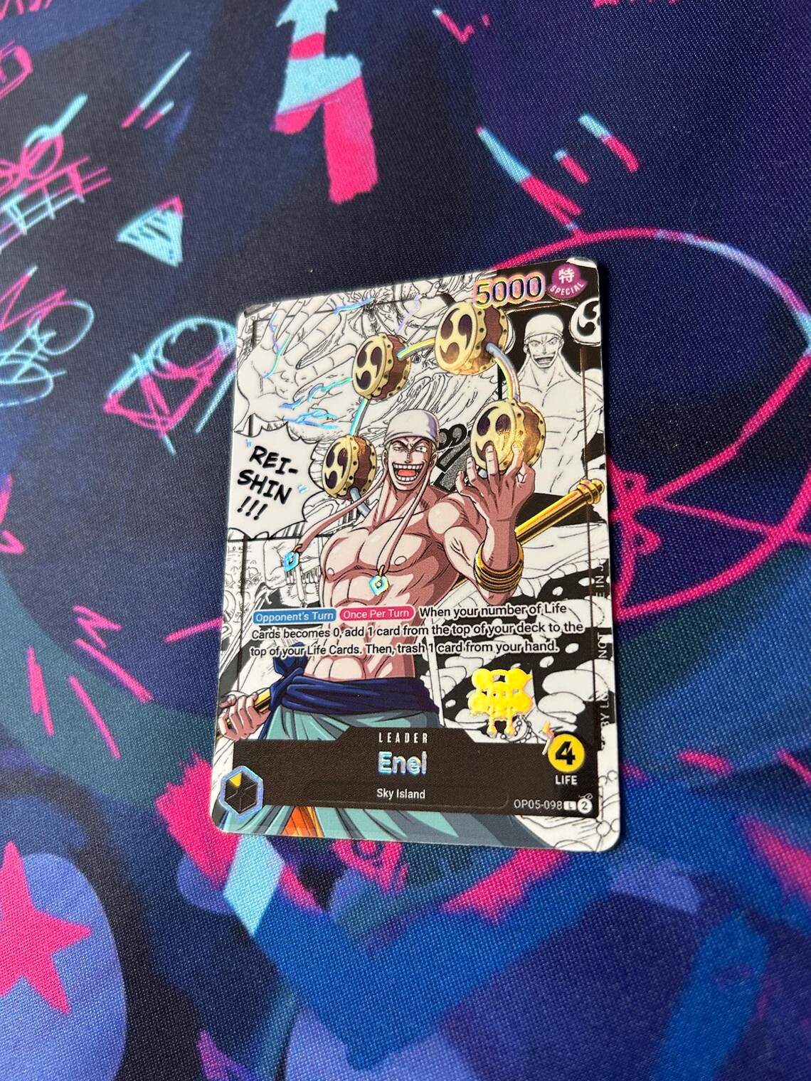 Enel (manga) - One Piece TCG Custom Alt Art Leader *foil* & *emboss* - Etsy