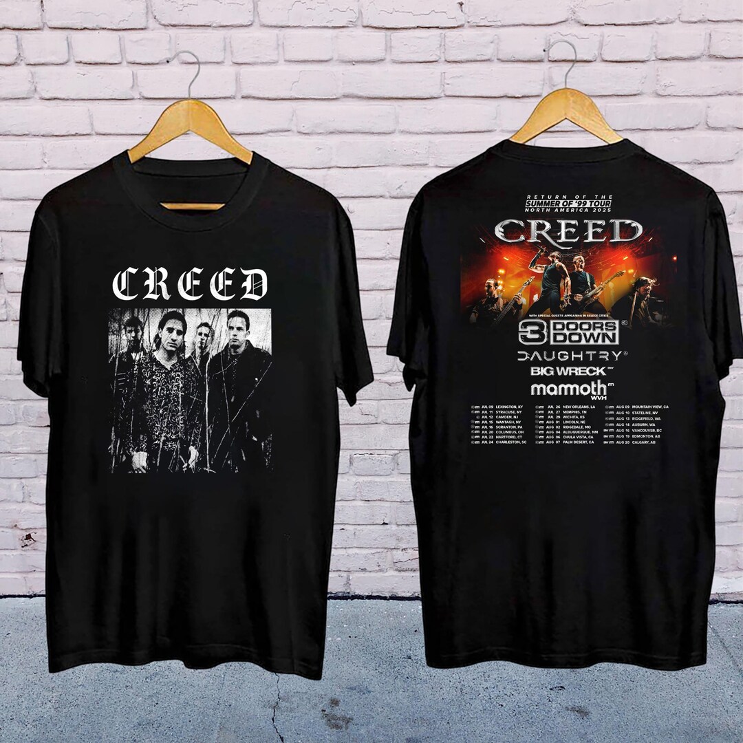 Creed Band Summer of ’99 Tour 2025 Tour Shirt, Creed Band Fan Gift ...