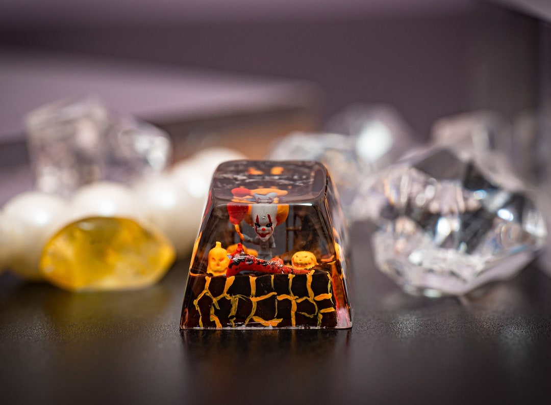 IT Epoxy Resin Keycap, Pennywise Artisan Keycap, Scary ESC SA Keycap ...