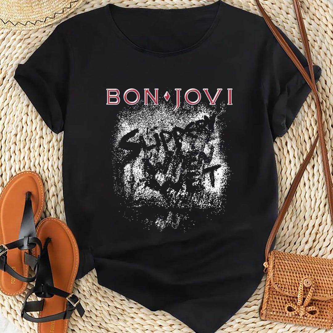 Bon Jovi Slippery When Wet T-shirt, Bon Jovi Shirt Fan Gifts, Bon Jovi ...