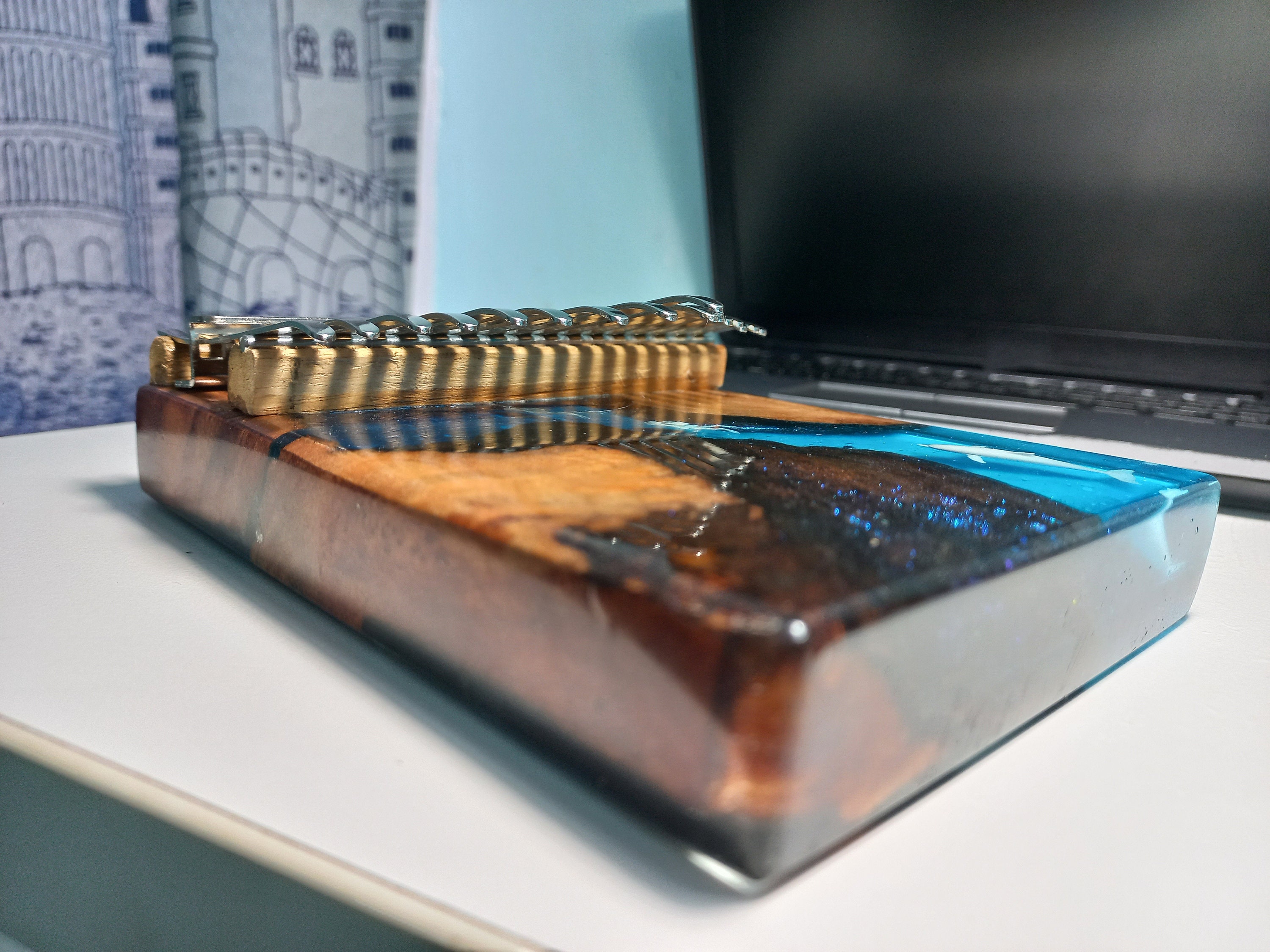 Epoxy Resin 17-key Kalimba Thumb Piano, A Portable Musical Feather for ...