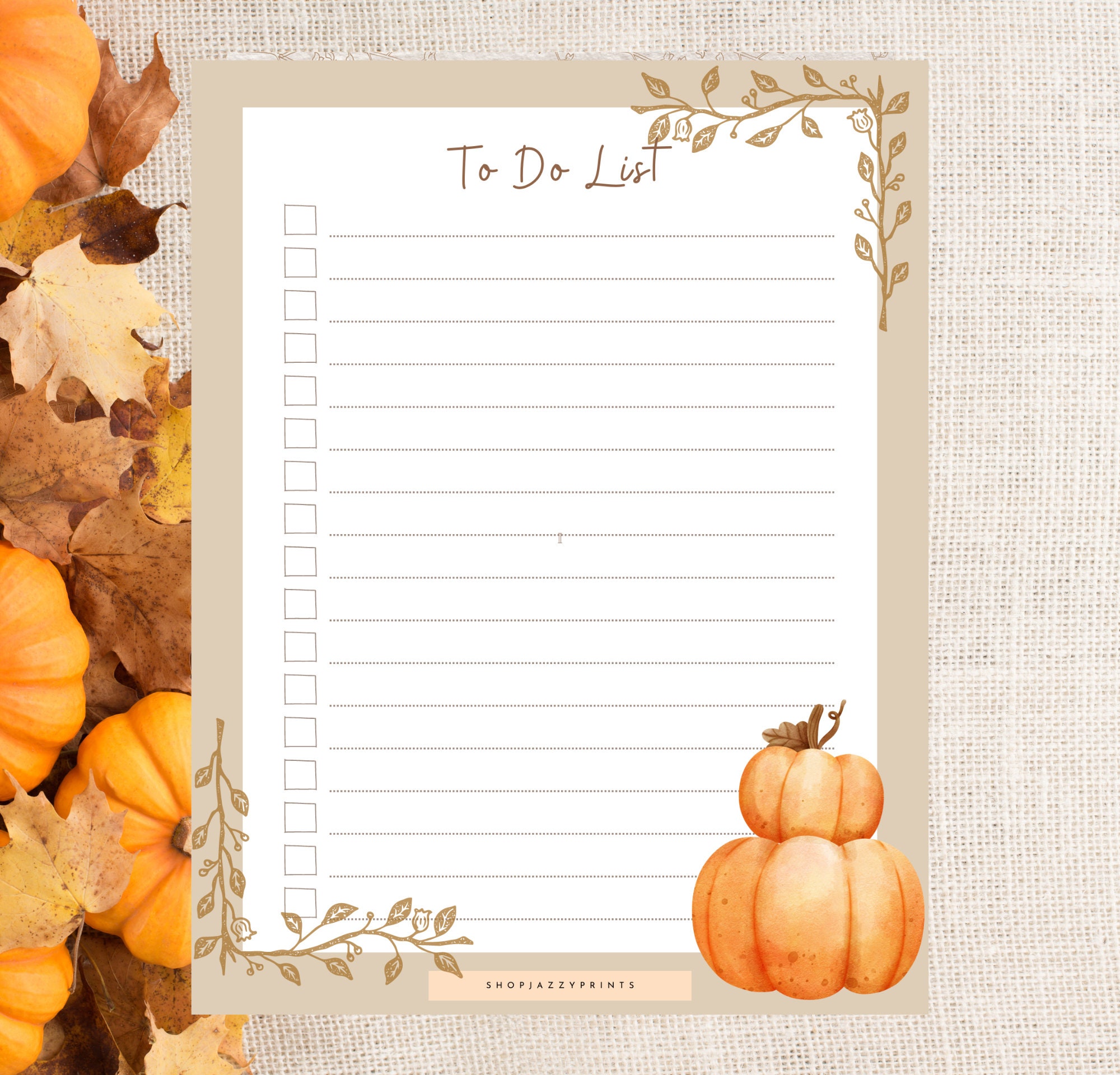 Printable Daily To-do List Fall Edition Digital Planner Instant ...