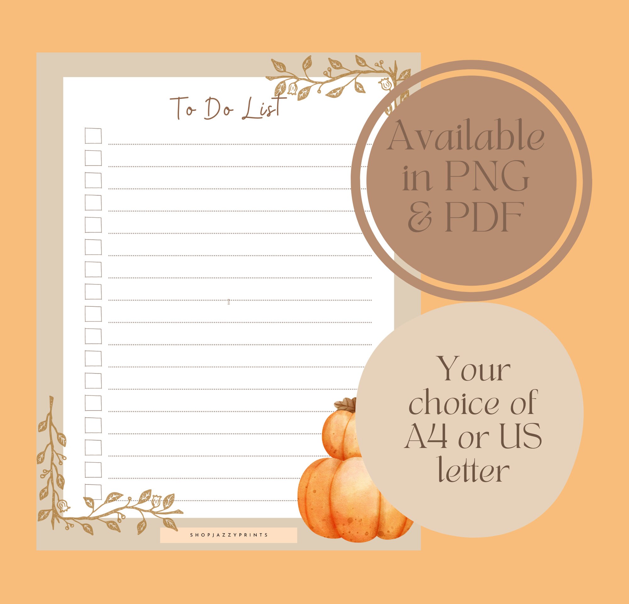 Printable Daily To-do List Fall Edition Digital Planner Instant ...