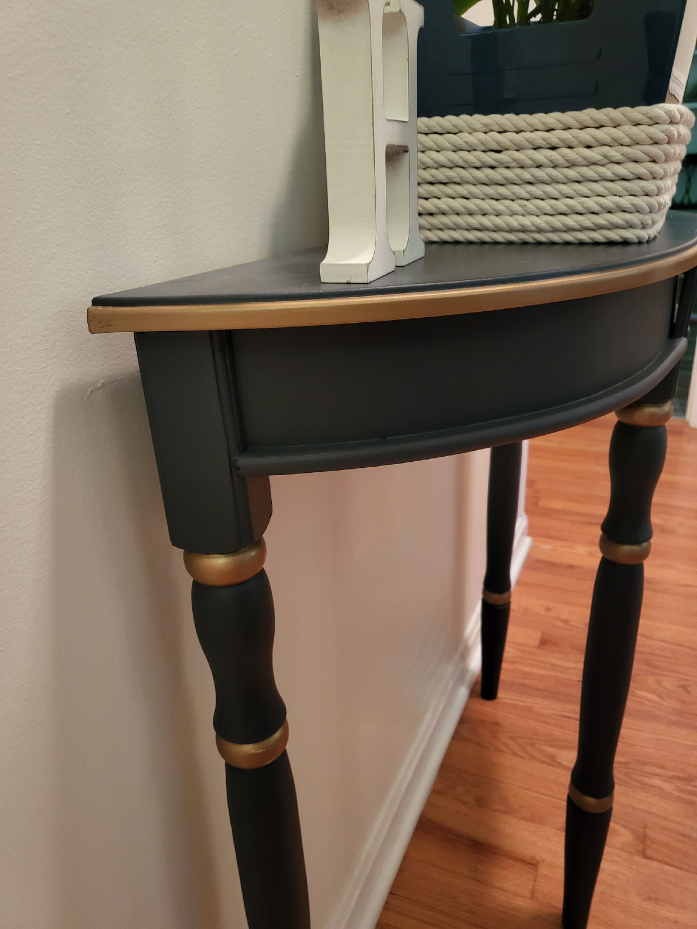 Painted Entry Tables | Painted Half Moon Console Tables - Etsy