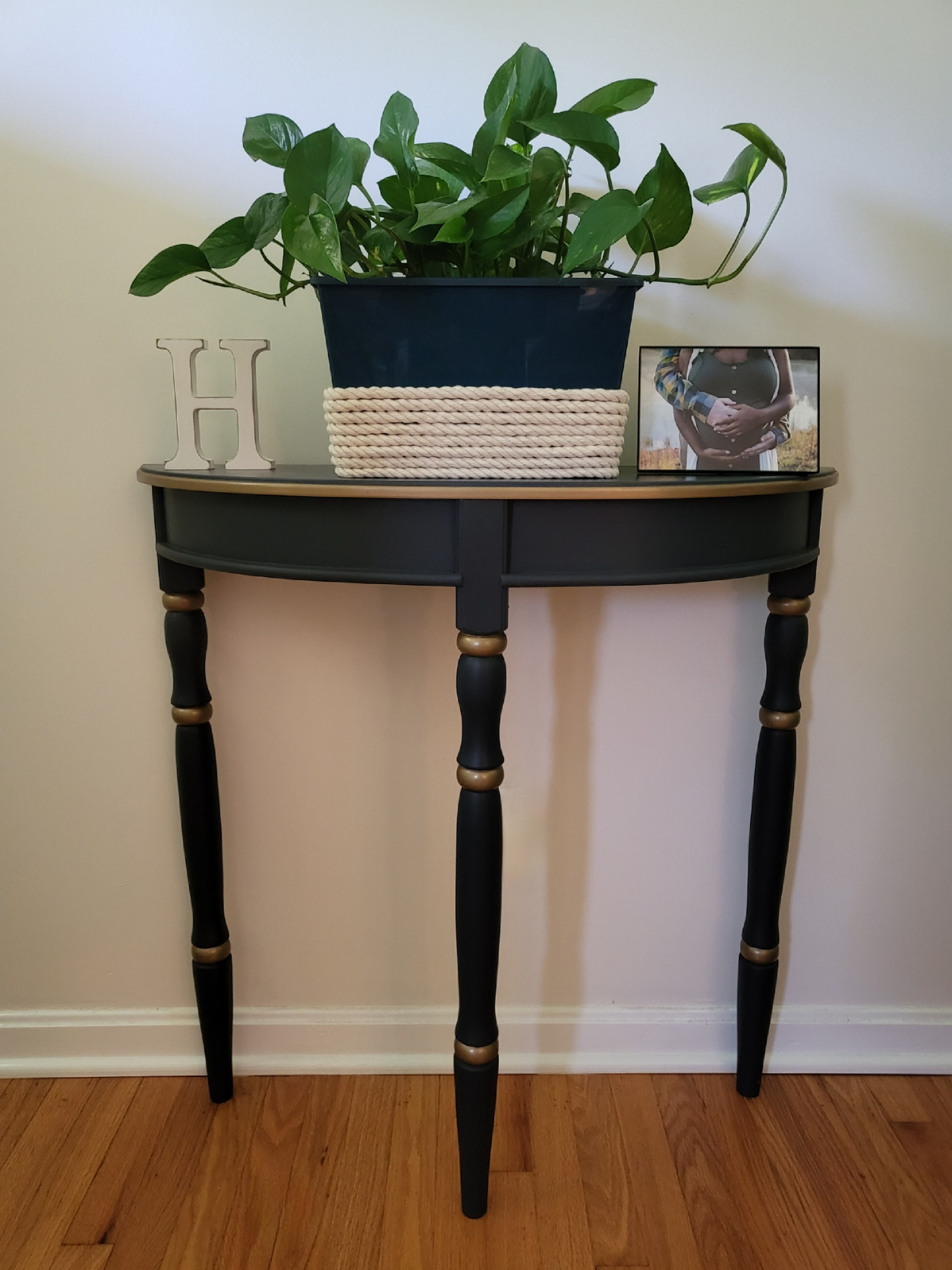 Painted Entry Tables | Painted Half Moon Console Tables - Etsy