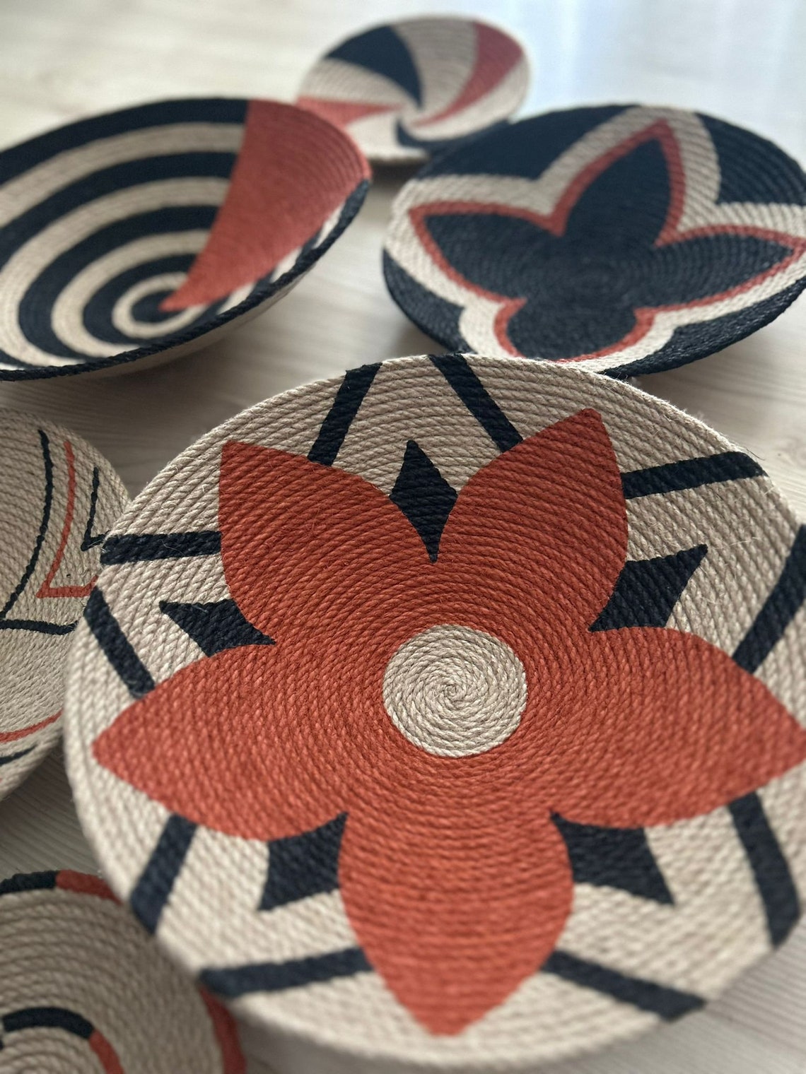 Set of 6 Baskets for Wall, Baskets, Wall Decor, Gift, Home Gift, Boho ...