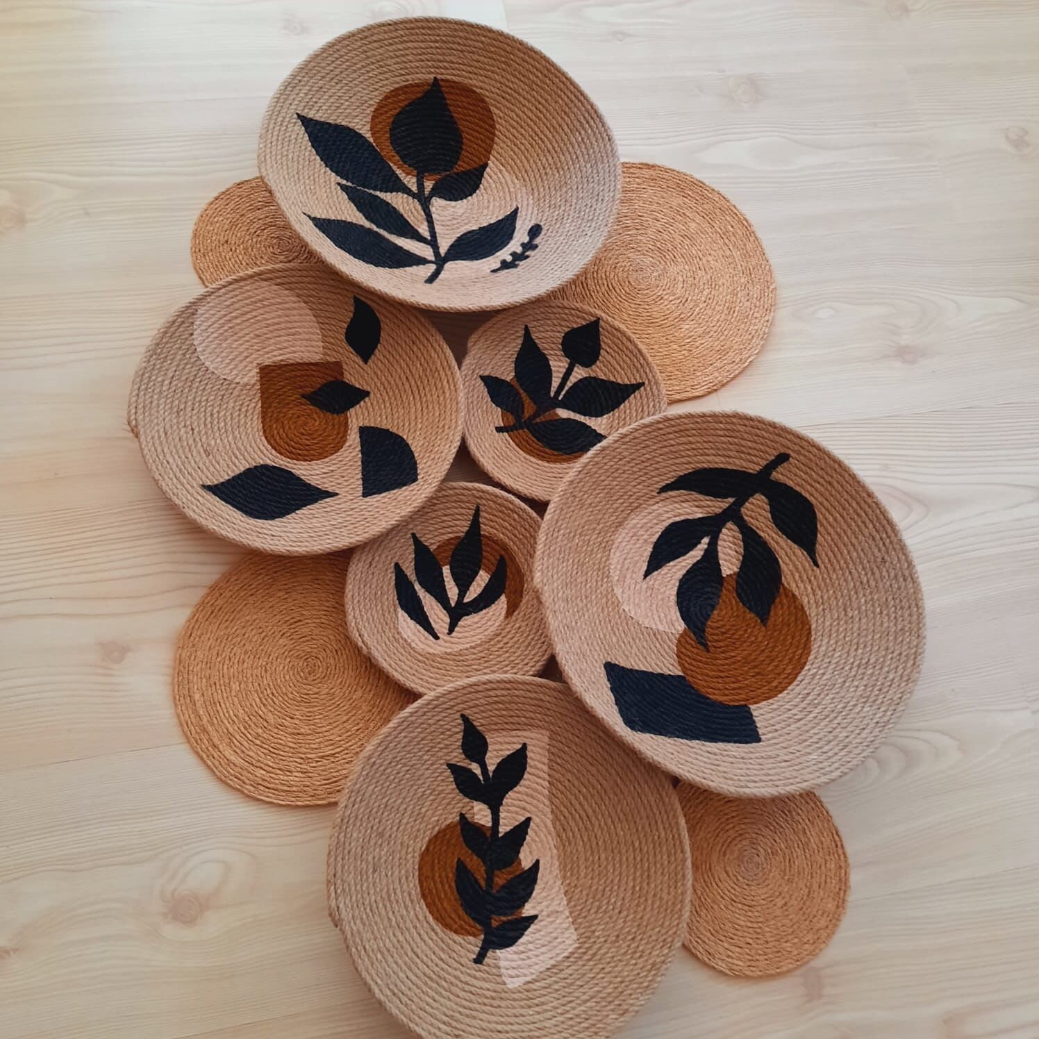 Set of 10 Baskets for Wall, Baskets, Wall Decor, Gift, Home Gift, Boho ...