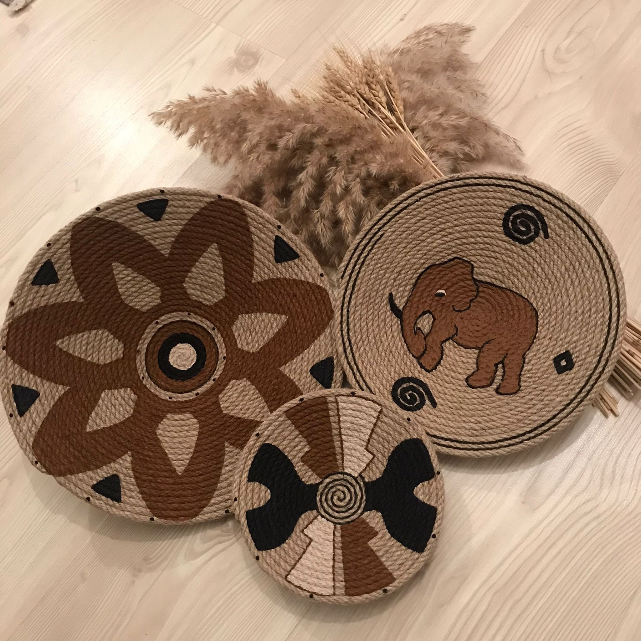 Set of 6 Baskets for Wall, Baskets, Wall Decor, Gift, Home Gift, Boho ...