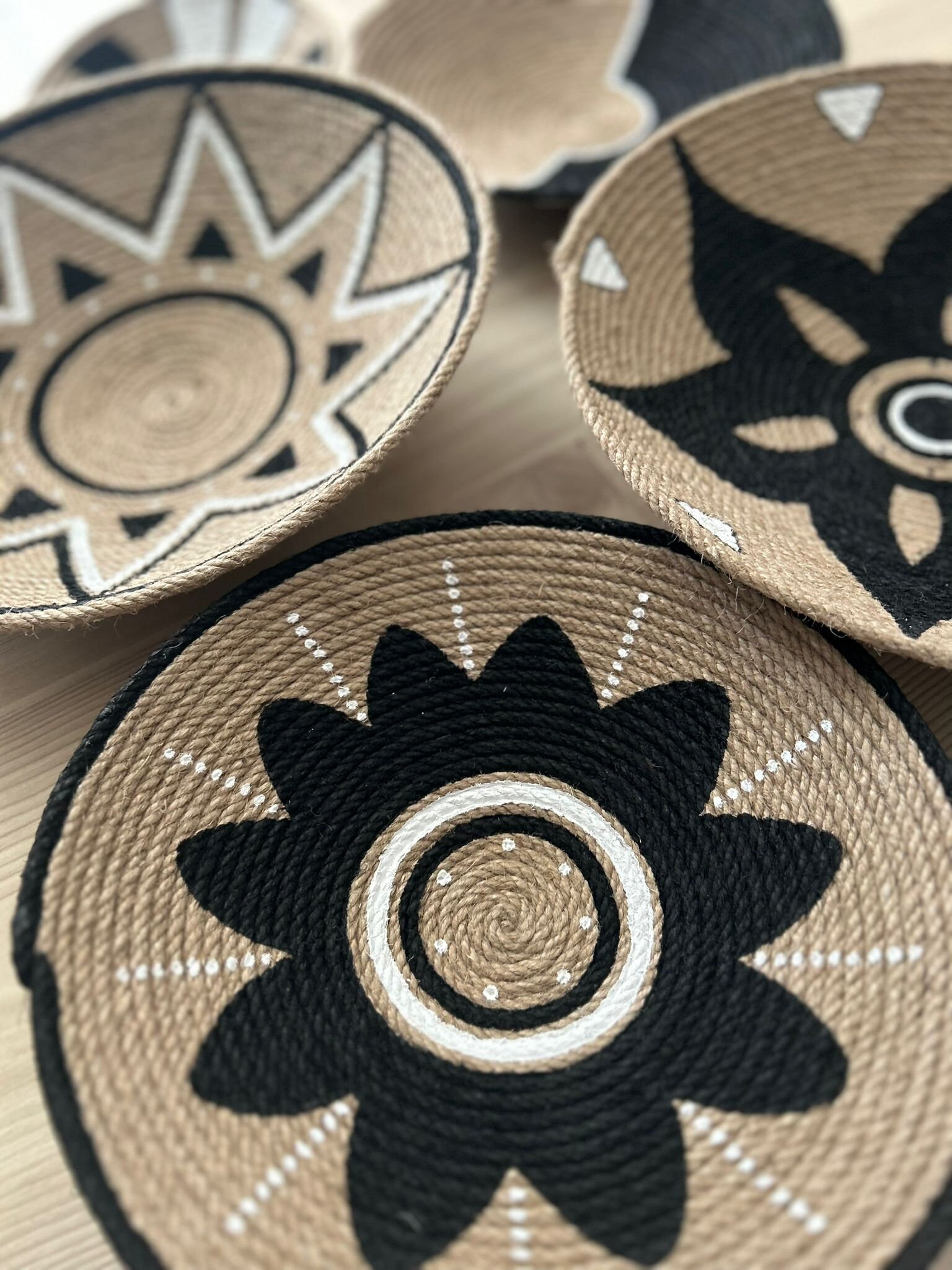 Set of 6 Baskets for Wall, Baskets, Wall Decor, Gift, Home Gift, Boho ...