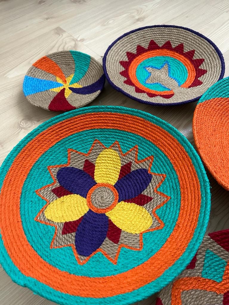 Set of 6 Baskets for Wall, Baskets, Wall Decor, Gift, Home Gift, Boho ...