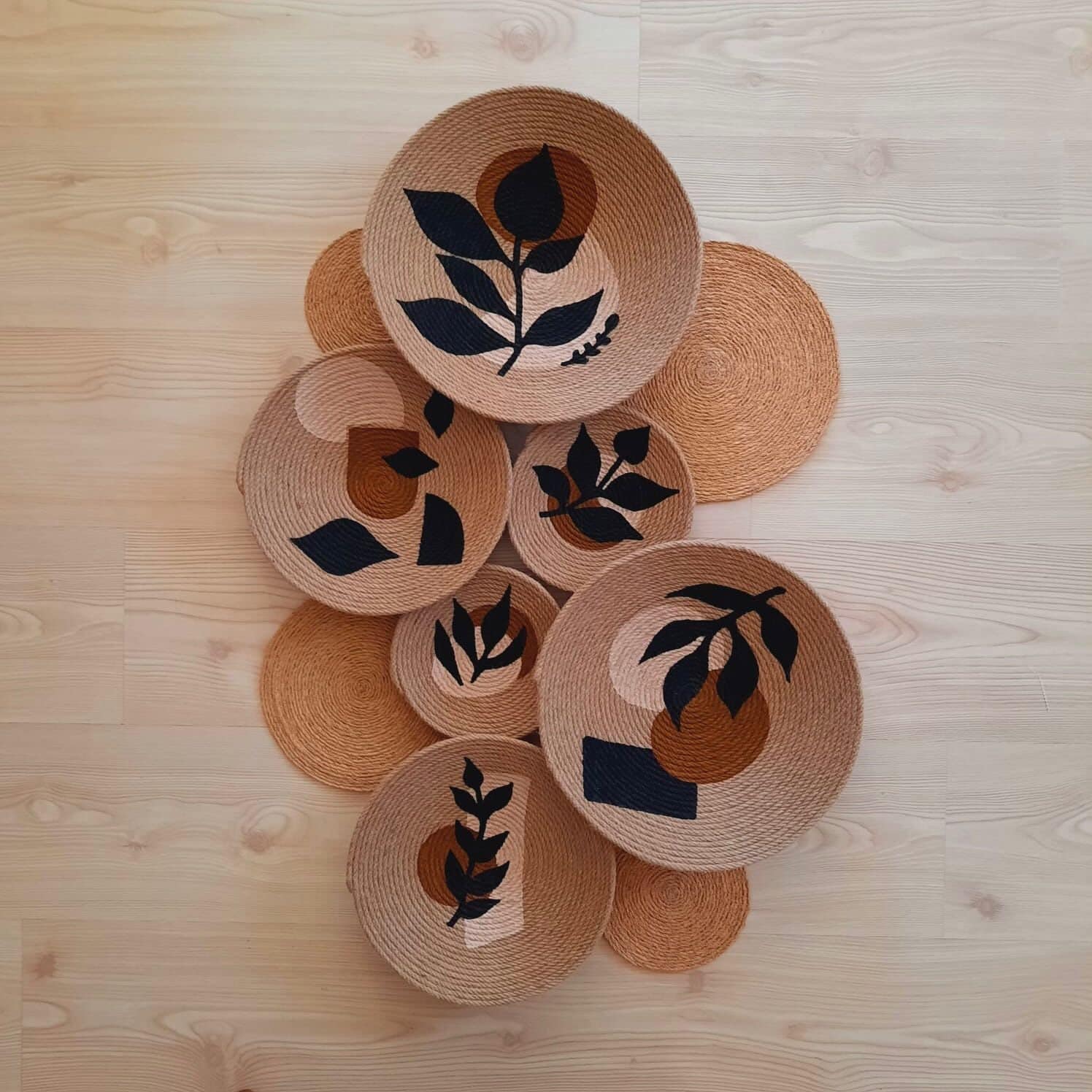 Set of 10 Baskets for Wall, Baskets, Wall Decor, Gift, Home Gift, Boho ...