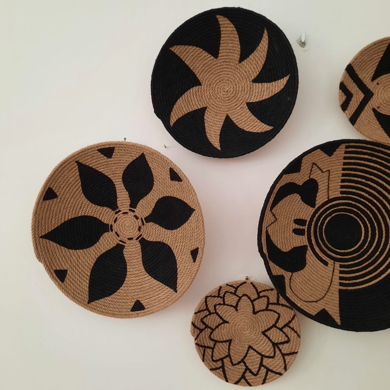 Set of 9 Baskets for Wall Baskets Wall Decor Gift Home - Etsy