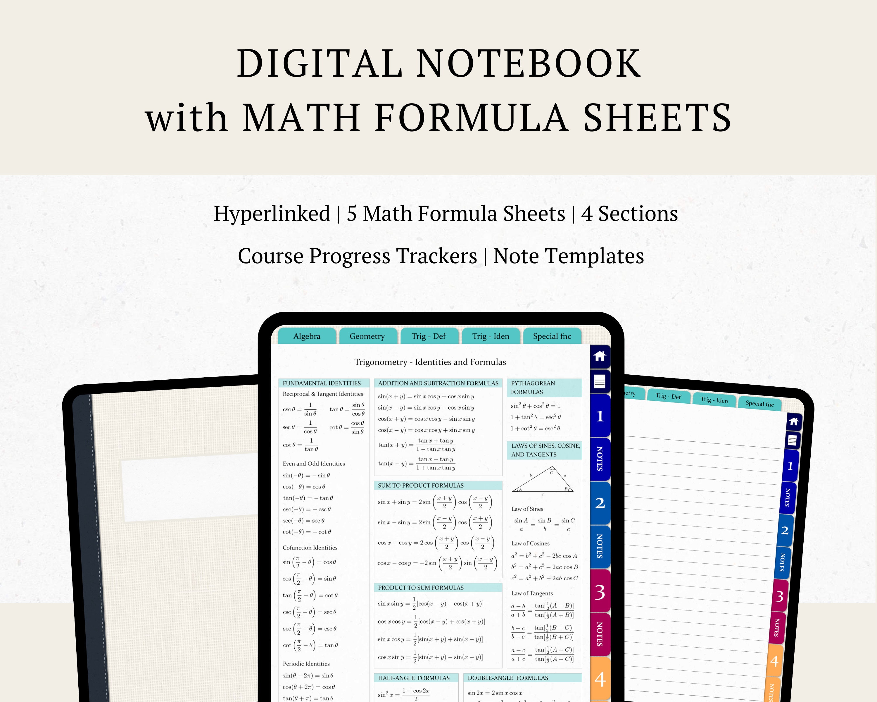Precalculus Formulas Sheet Precalculus Formulas Sheet