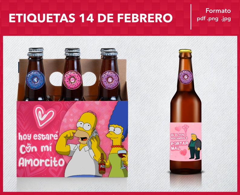 Printable Labels for Beer Bottles - 6 Pack Png - Six Pack Jpg - Pdf ...