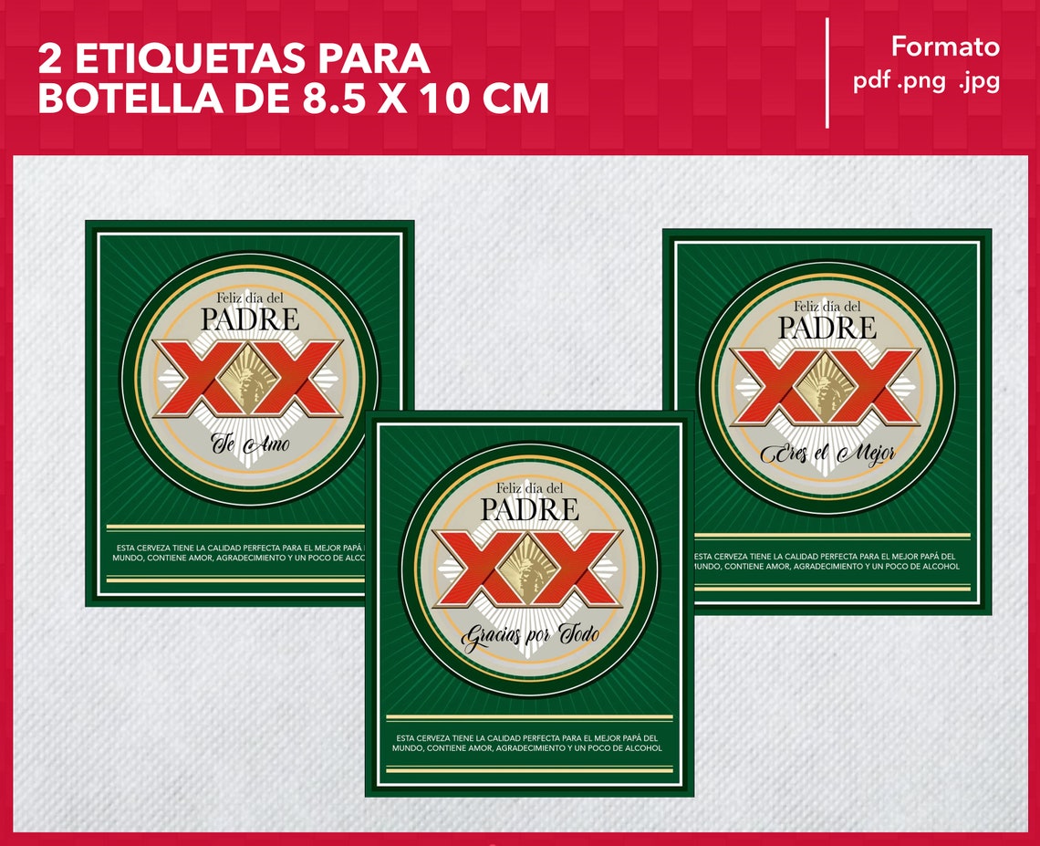 Printable Labels for Dos Equis Beer Bottles - Happy Father's Day ...