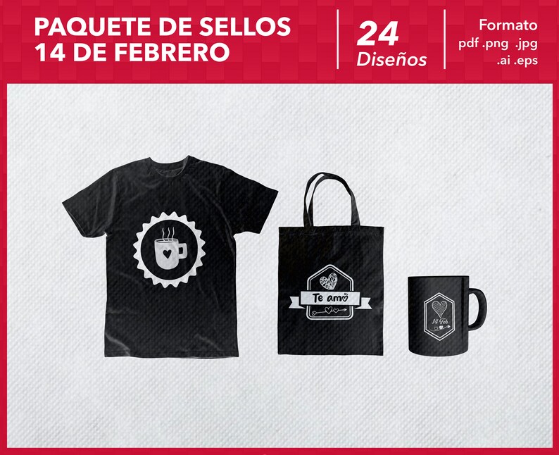 Paquete de sellos vectores elementos stikers 14 de Febrero San Valentín ...