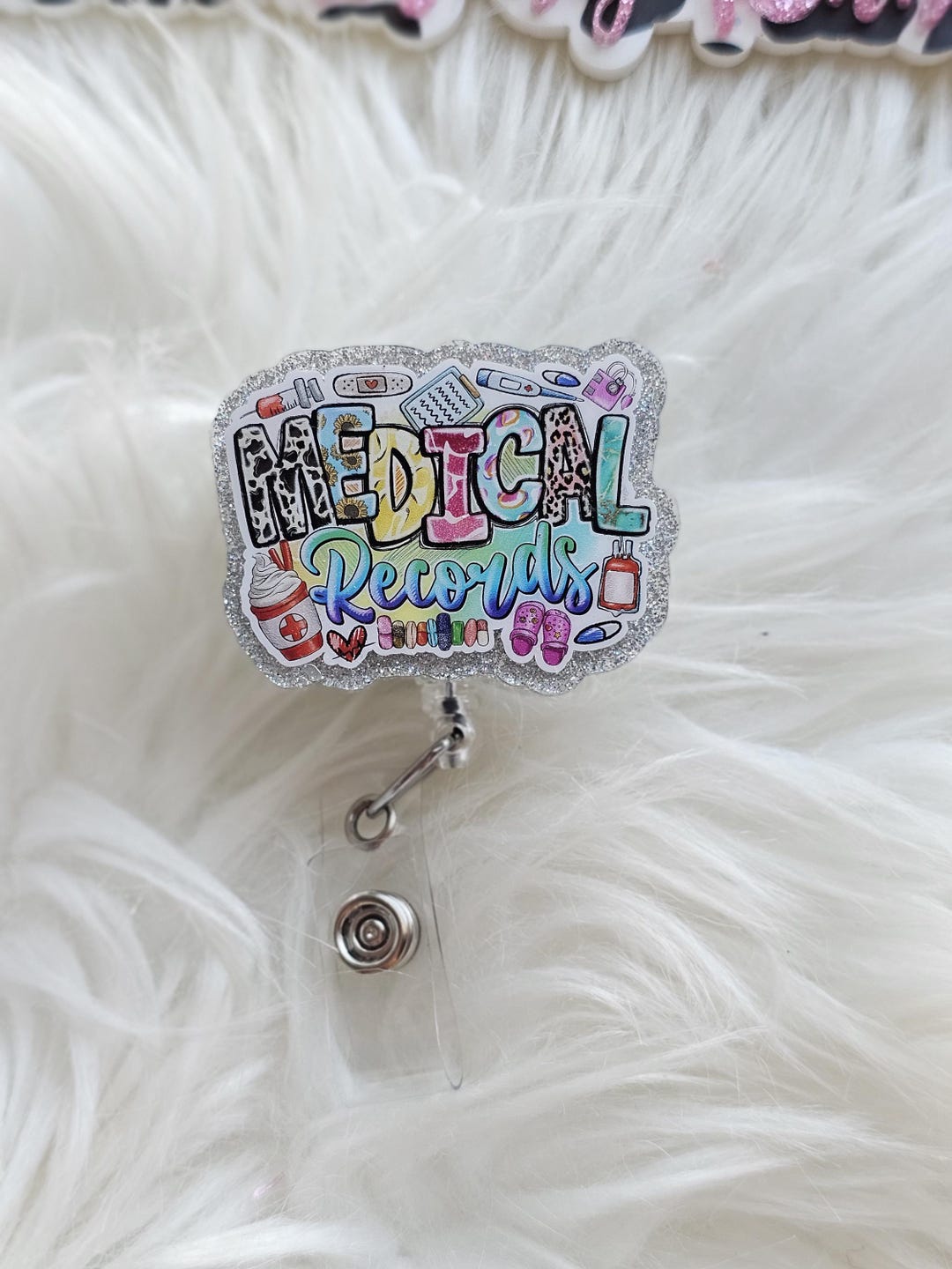 Medical Records Badge Reel/ Medical Badge - Etsy