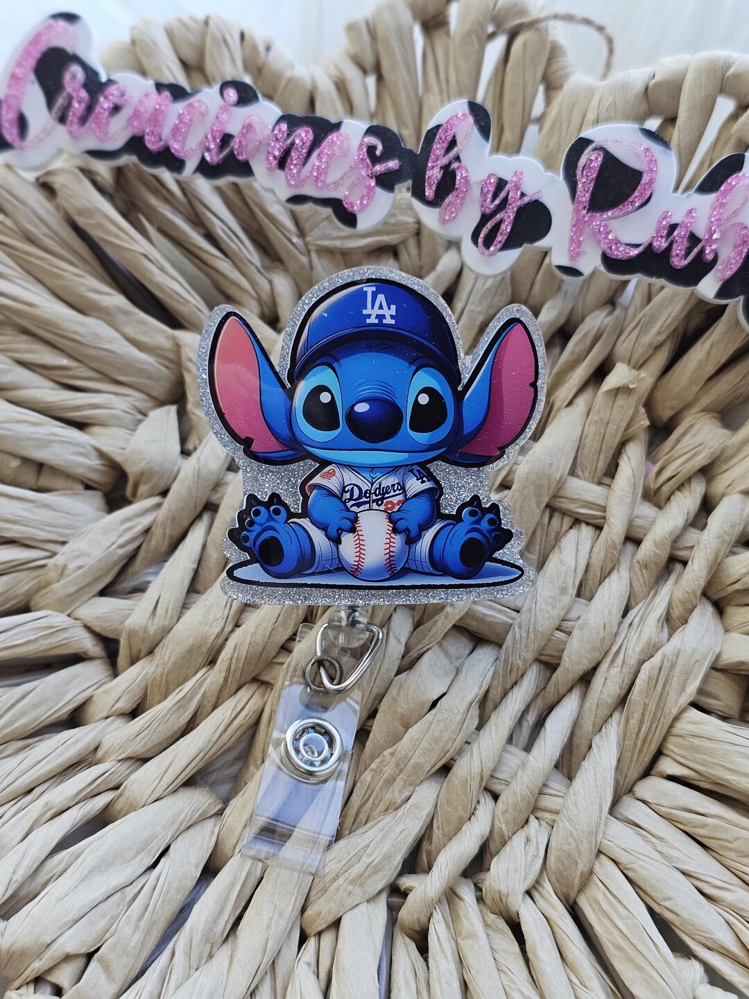 Stitch Dodgers Badge Reel - Etsy