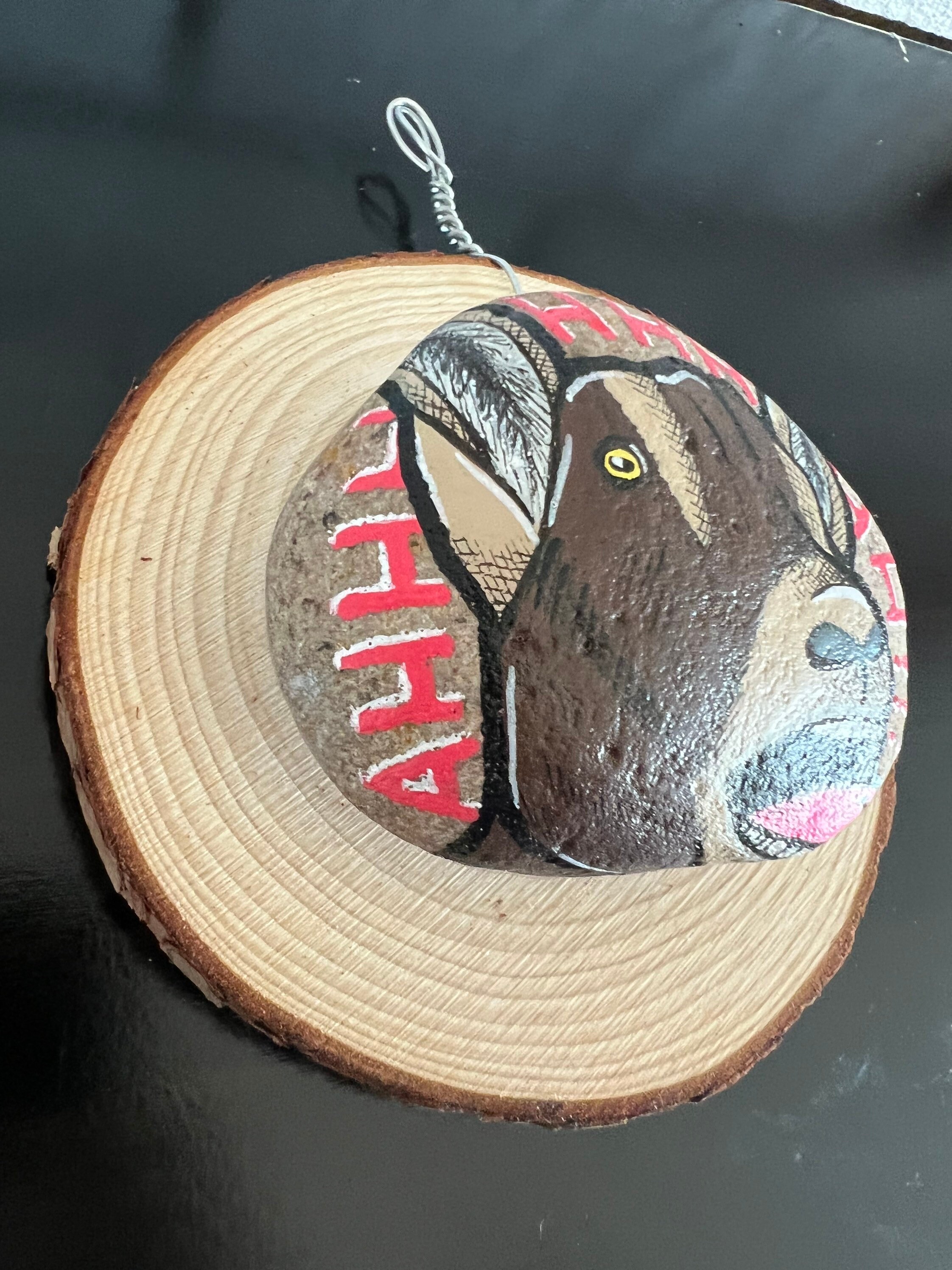 Screaming Goat Hanging Rock Art - Etsy