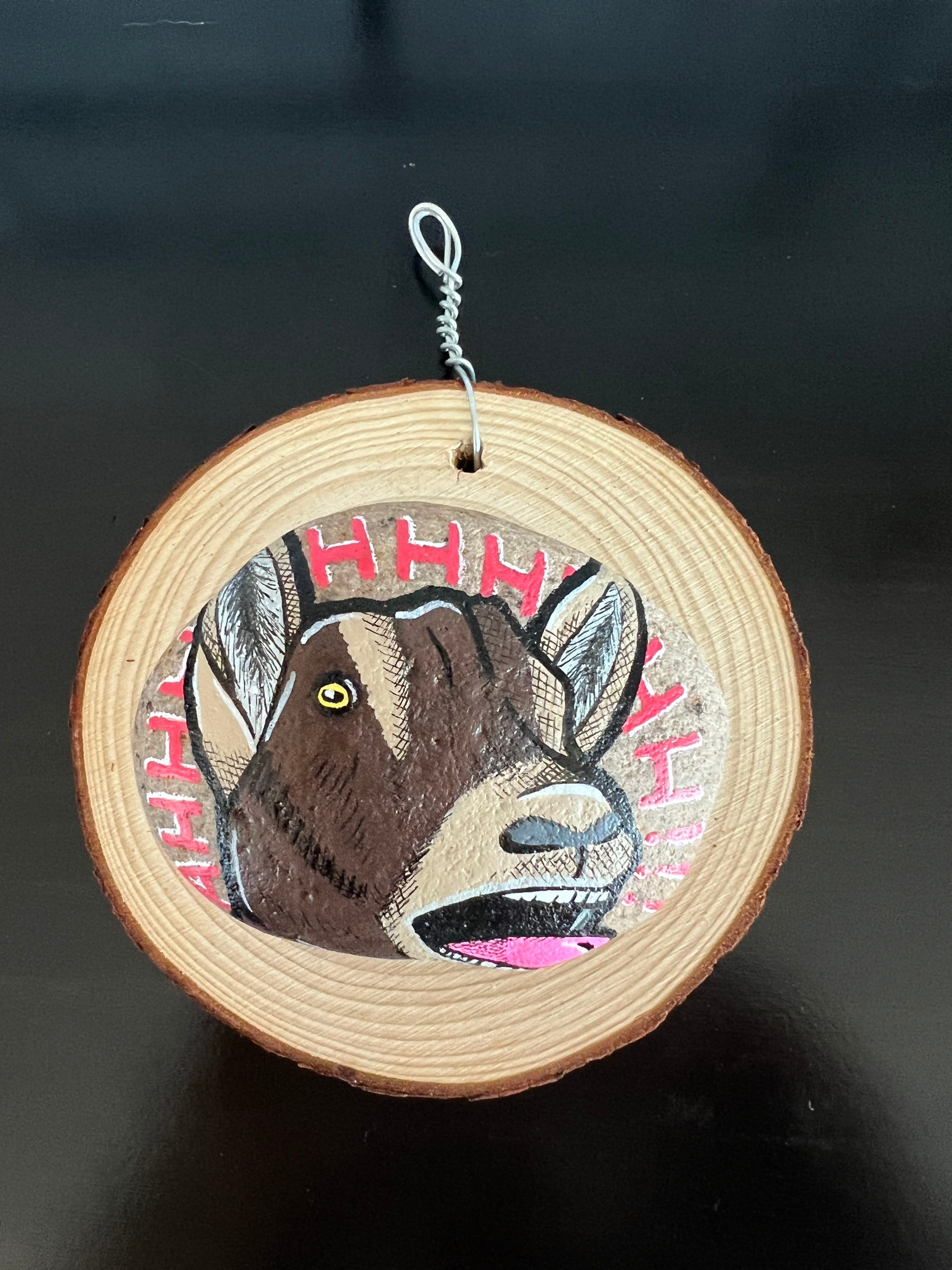 Screaming Goat Hanging Rock Art - Etsy