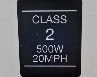 Ebike Class Stickers - Etsy