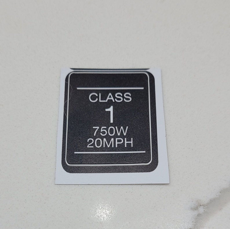 E-bike Class 1, 2 & 3 Sticker / Decal - Matte Vinyl - Etsy