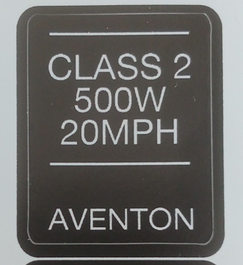 E-bike Class 2 Sticker / Decal Matte Vinyl Black - Etsy