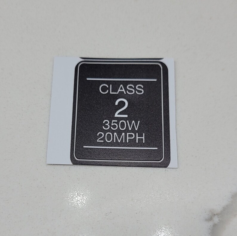 E-bike Class 1, 2 & 3 Sticker / Decal - Matte Vinyl - Etsy