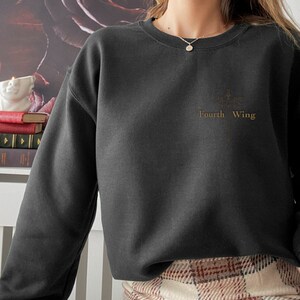 Fourth Wing Book Merch Aesthetic Unisex Sweatshirt Booktok Xaden Violet ...