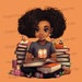 Black Girl Magic Clipart: Little Melanin Beauty With Books Bundle 2 ...