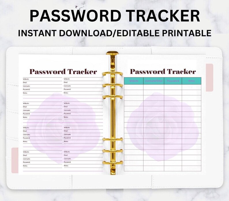 Simplify Your Passwords: Printable Log & Tracker | Minimalist PDF ...
