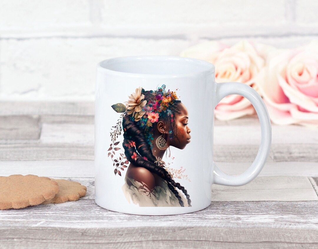 Black Woman Mug - Etsy