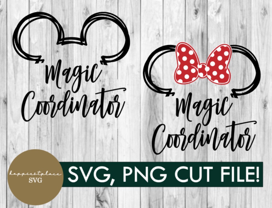 Svg, Png, Magic Coordinator, Mickey, Minnie, Mickey Outline, Digital ...