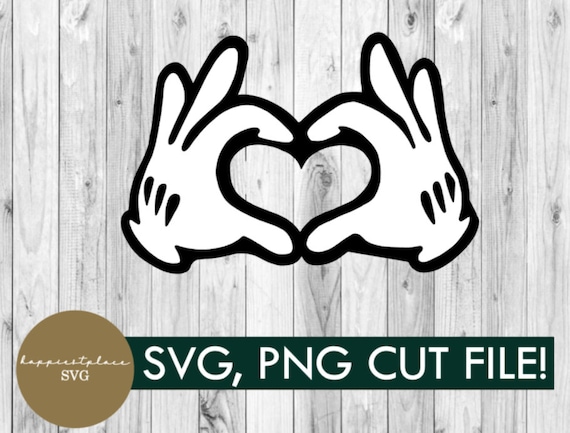 Svg Png Heart Hands Mickey Hands Digital Download - Etsy