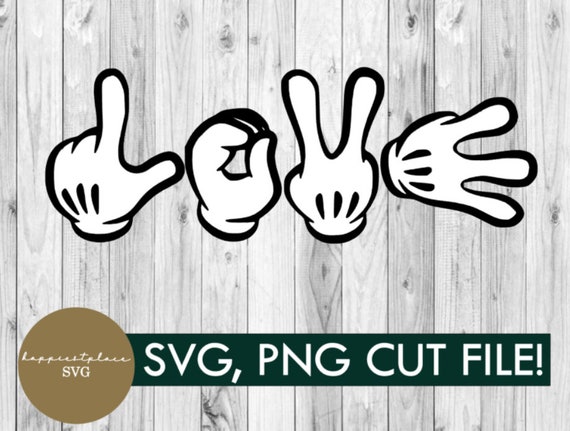 Mickey Mouse Hand Signs Love