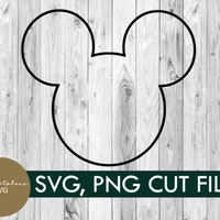 Mickey Head Outline Svg | Mickey Outline Cricut Cut File | Mouse Head ...
